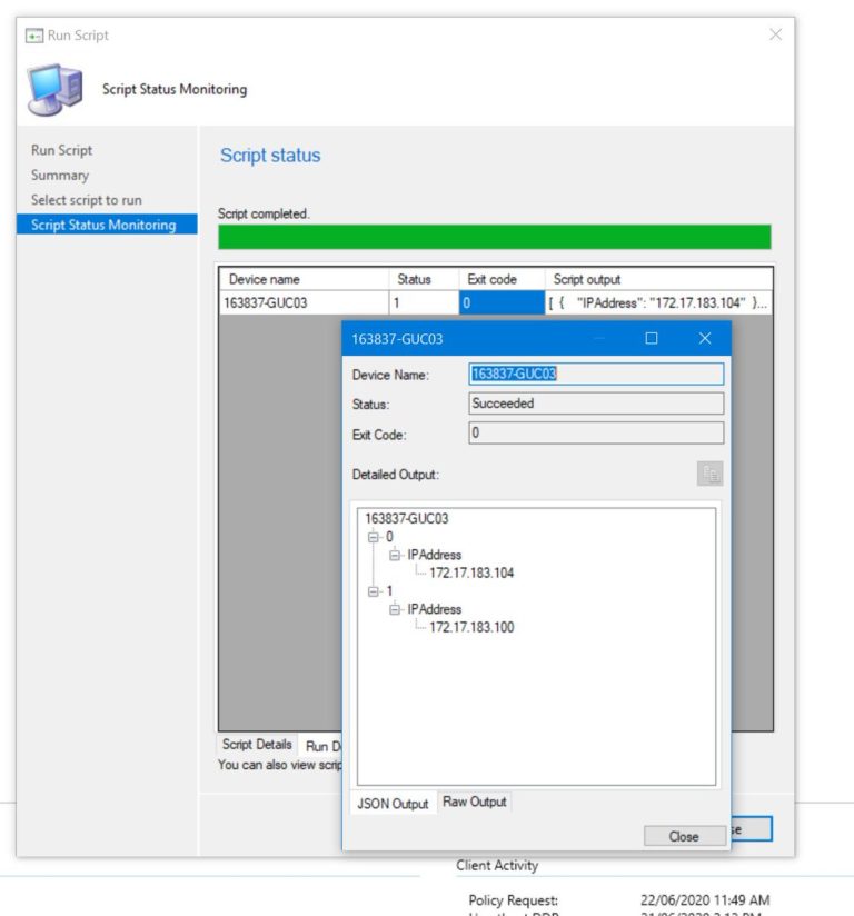 SCCM Right click script to get current IP Addresses.. because you know ...